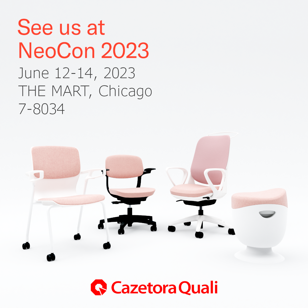 See you in Chicago! NeoCon 2023 | Cazetora Quali | living & oﬃce chairs